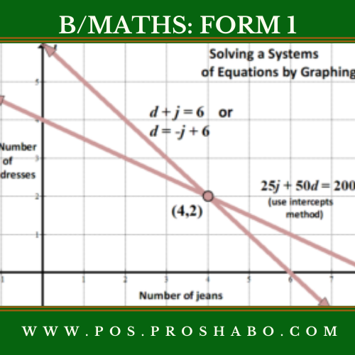 BASIC MATHEMATICS: FORM 1: S1: 1 DAY SUBSCRIPTION | PROSHABO ONLINE SCHOOLS